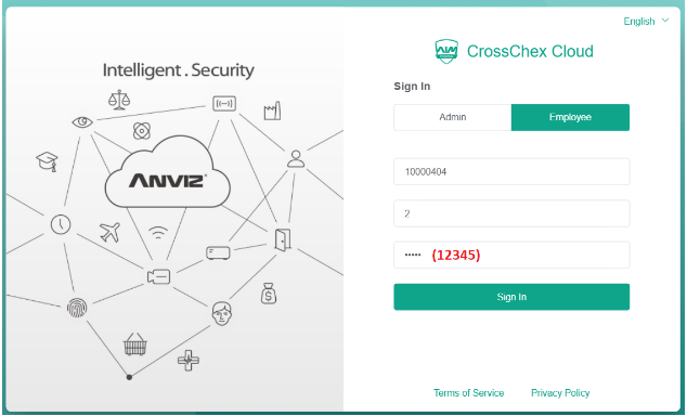Login as Employee/Supervisor – CrossChex Cloud