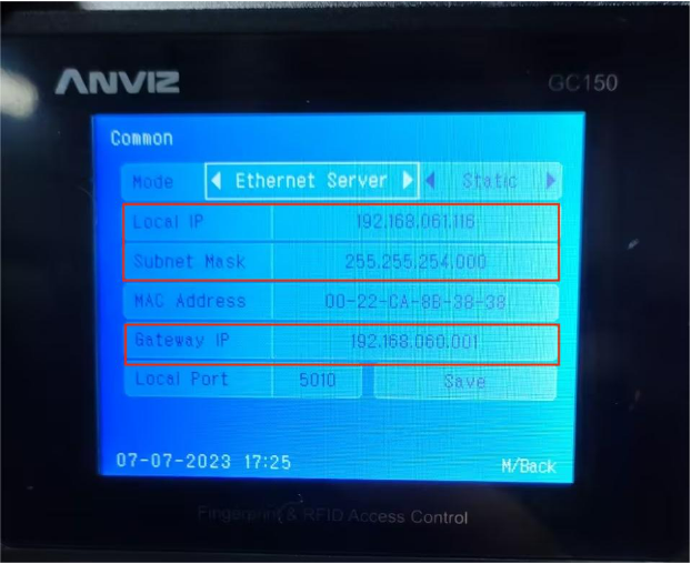 How to set Wi-Fi / Ethernet options on GC100 and GC150 for connection CrossChexLite Software ...